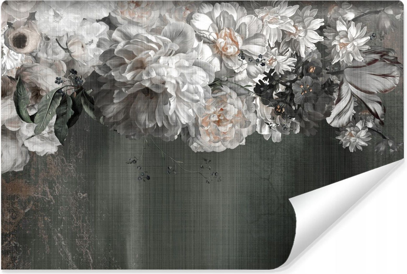 Muralo Fototapeta Do Sypialni Styl Vintage Abstrakcja Kwiaty Mural Beton 300x210 - Opinie i ceny ...