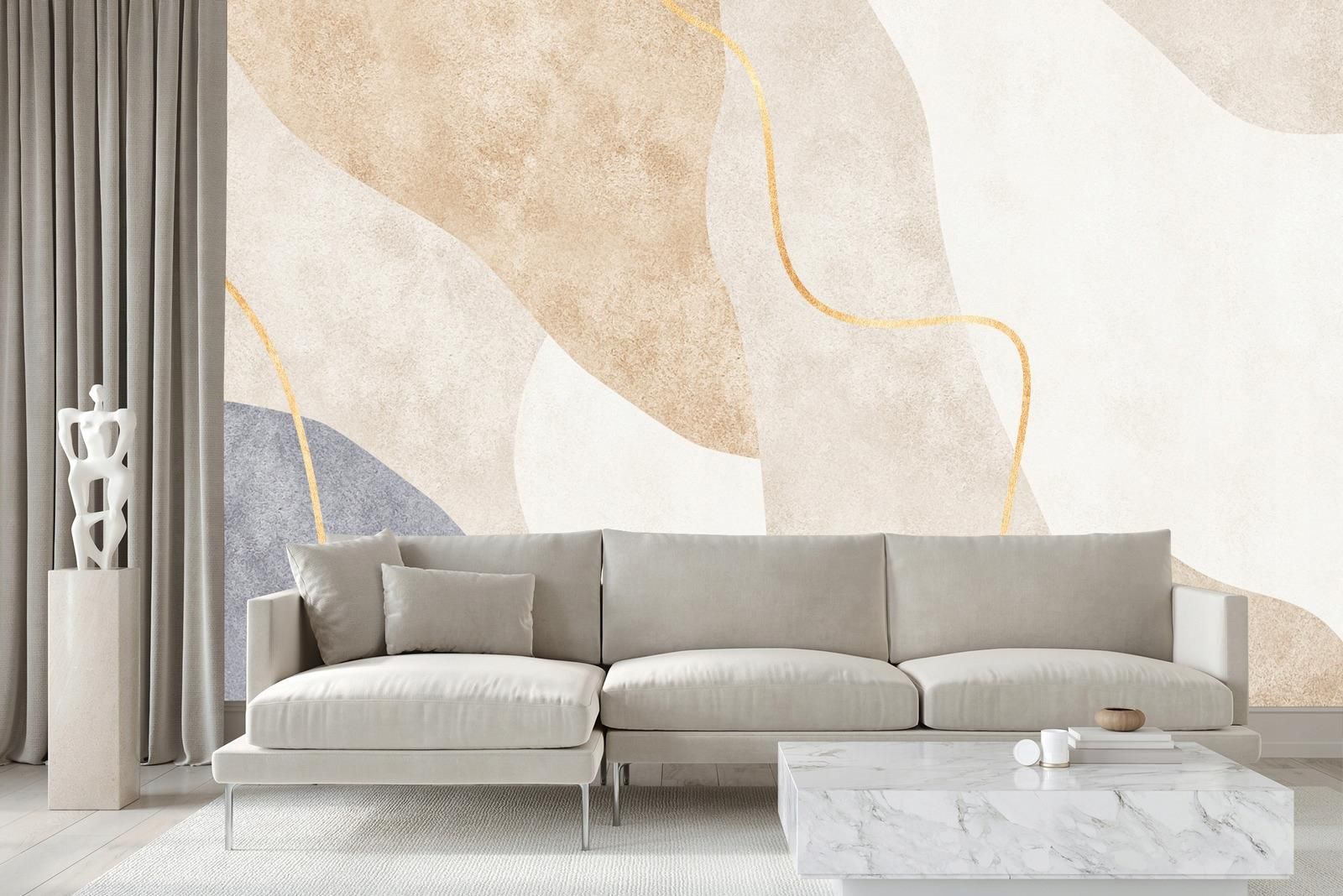 Muralo Fototapeta Do Salonu Sypialni Styl Boho Abstrakcja Mural Line ...