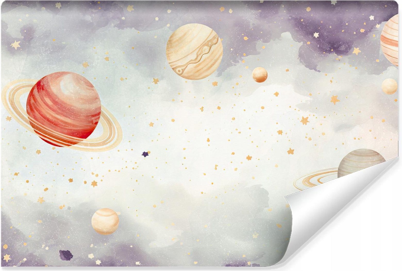 Muralo Fototapeta Do Pokoju Dziecka Kosmos Planety Gwiazdy Boho Vintage 315x210 - Opinie i ceny ...