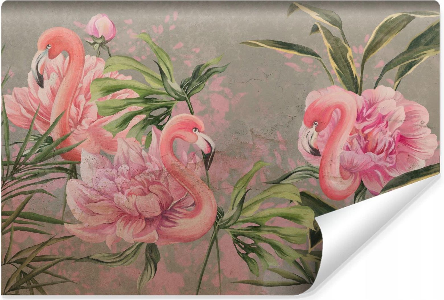 Muralo Fototapeta Ścienna Flamingi Ptaki Beton Abstrakcja Liście 180x120 - Opinie i ceny na Ceneo.pl