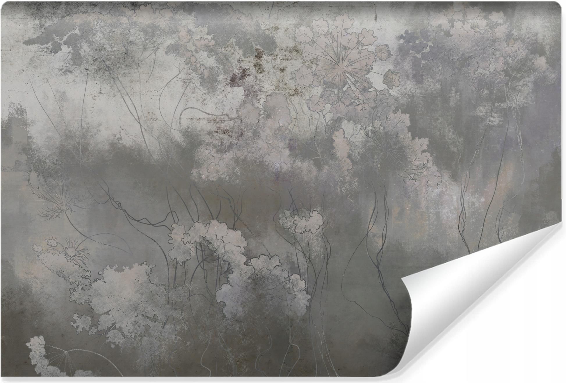 Muralo Fototapeta Do Salonu Sypialni Beton Mural Abstrakcja Kwiaty Rośliny 135x90 - Opinie i ...