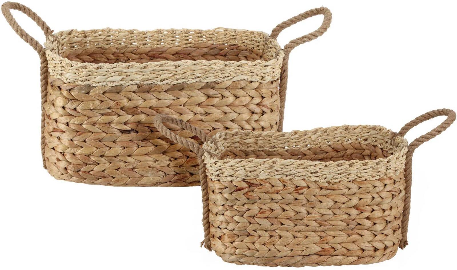 Home Styling Collection Zestaw 2 Koszy Z Uszami Hiacynta Wodnego ...