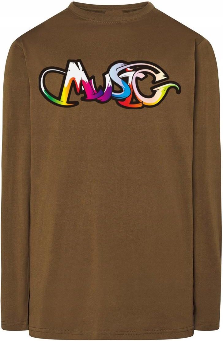 Longsleeve męski nadruk napis Music Muzyka r.3XL - Ceny i opinie - Ceneo.pl