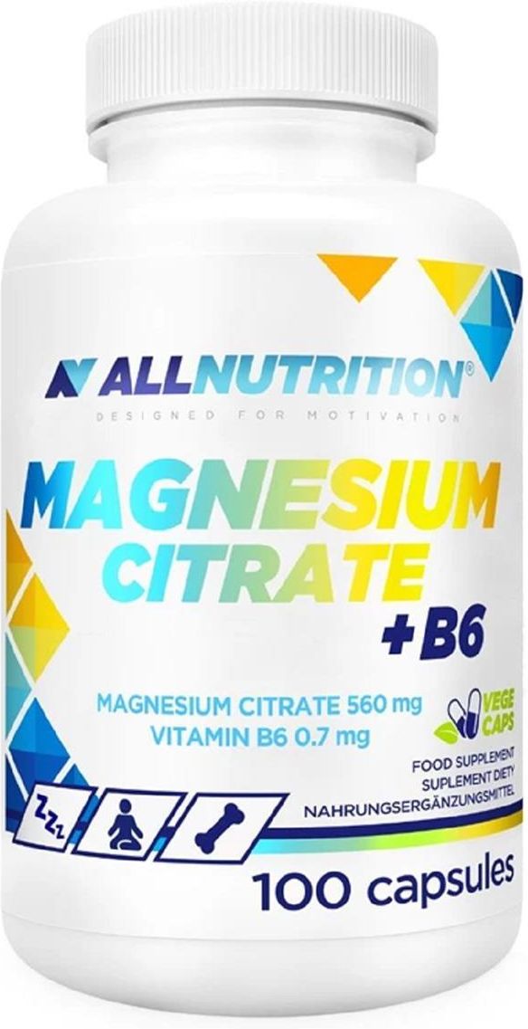 Allnutrition Magnesium Citrate + B6 100Kaps. - Opinie i ceny na Ceneo.pl