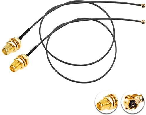 Vecys 2Pcs U.Fl Ipex Do Rp-Sma Żeński Kabel Koncentryczny O Niskiej ...