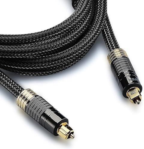 Fospower Toslink Kabel (1,8 M), Optyczny Cyfrowy Kabel Audio Toslink (S ...