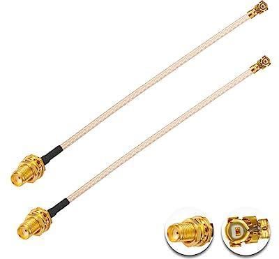 Vecys 2Pcs U.Fl Ipex Do Sma Żeński Kabel Koncentryczny O Niskiej ...