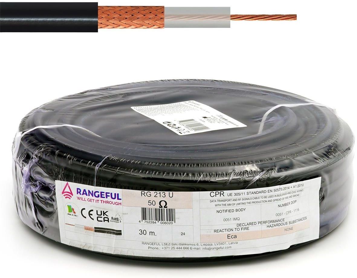 Rangeful Rg213 30M Kabel Koncentryczny - 50Ohm Kabel Miedziany Rg213U ...
