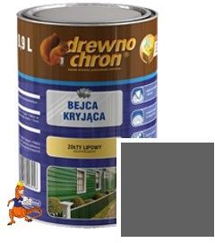 Lakier Drewnochron Bejca Kryjąca do Drewna Kolor Szary Świerkowy 5L ...