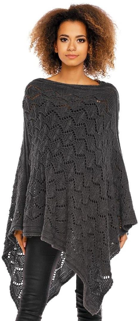 Peekaboo Sweter Poncho Model 30012C Graphit - Ceny i opinie - Ceneo.pl