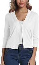 EXCHIC Damskie Nieformalny 3/4 Tuleja Sweter Rozpinany Jednolity Kolor ...