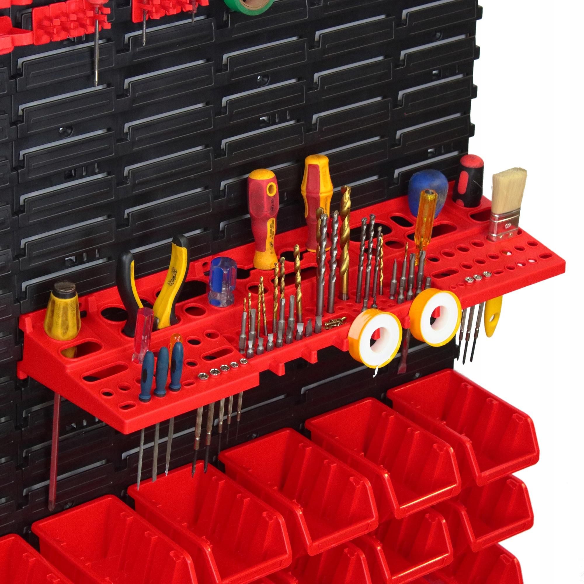 Tablica Narzędziowa Warsztat 173 x 78 cm Garaż Regał Czarne Kuwety - Opinie i ceny na Ceneo.pl