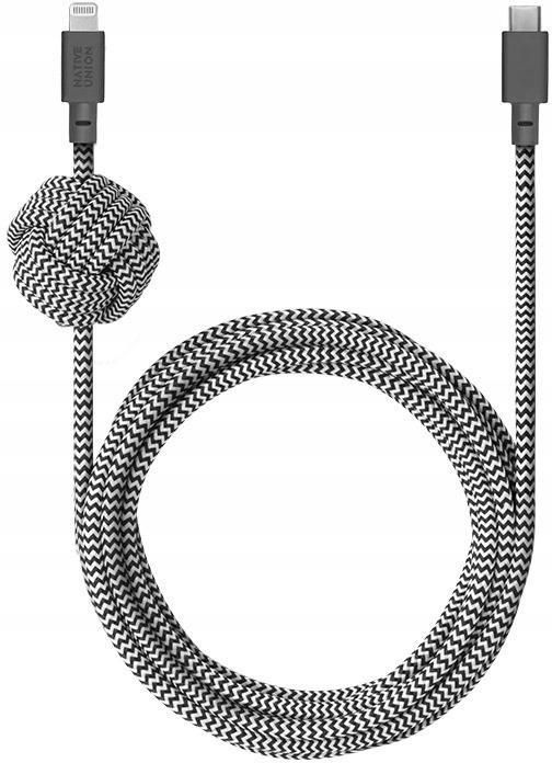 Native Union Night Cable USB-C – Lightning 3m zebra (NAUNNCABLEKVCLZEB ...