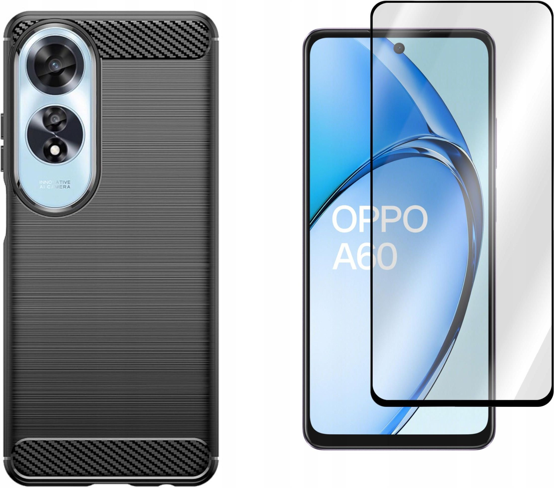 Gsm Hurt Etui Do Oppo A60 Cph2631 Bumper Carbon Lux Czarne Pokrowiec ...