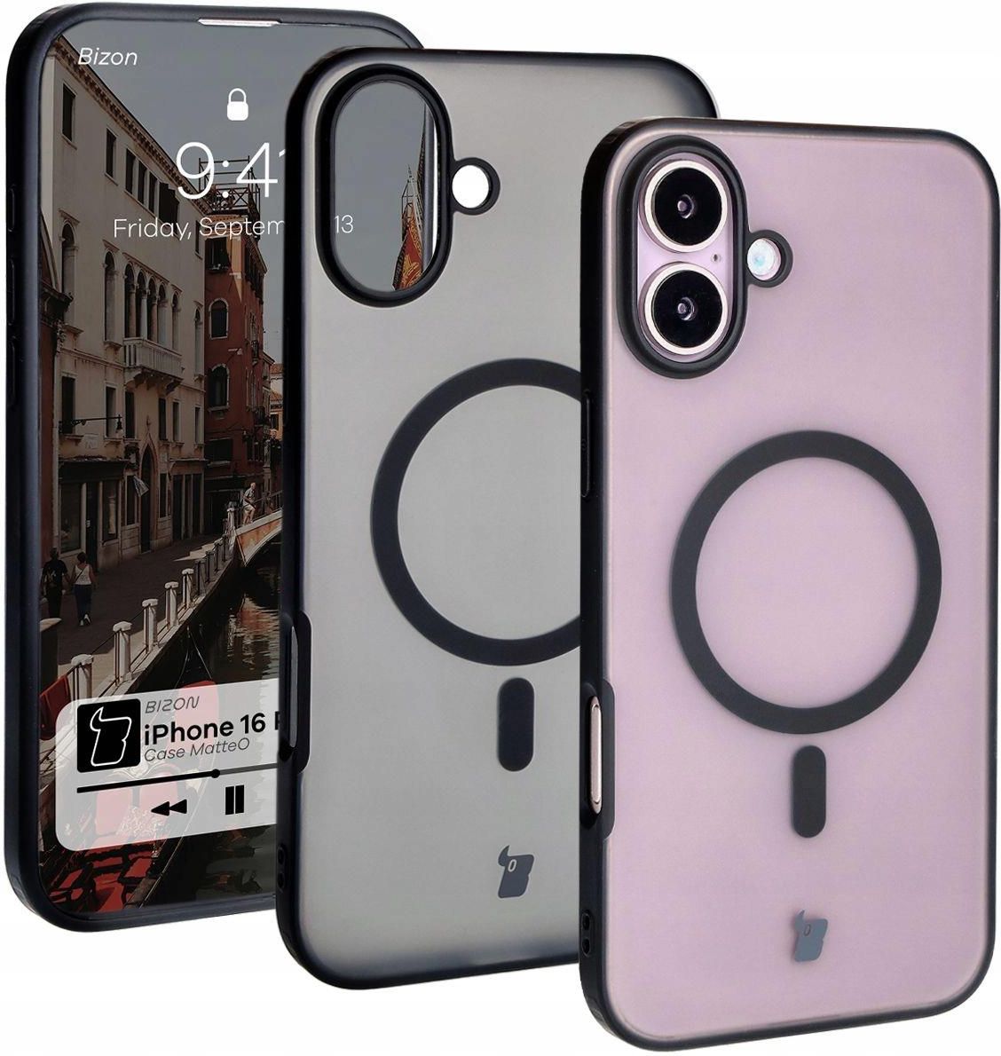Bizon Etui Z Pierścieniem Magnetycznym Do Iphone 16 Plus Obudowa Case ...