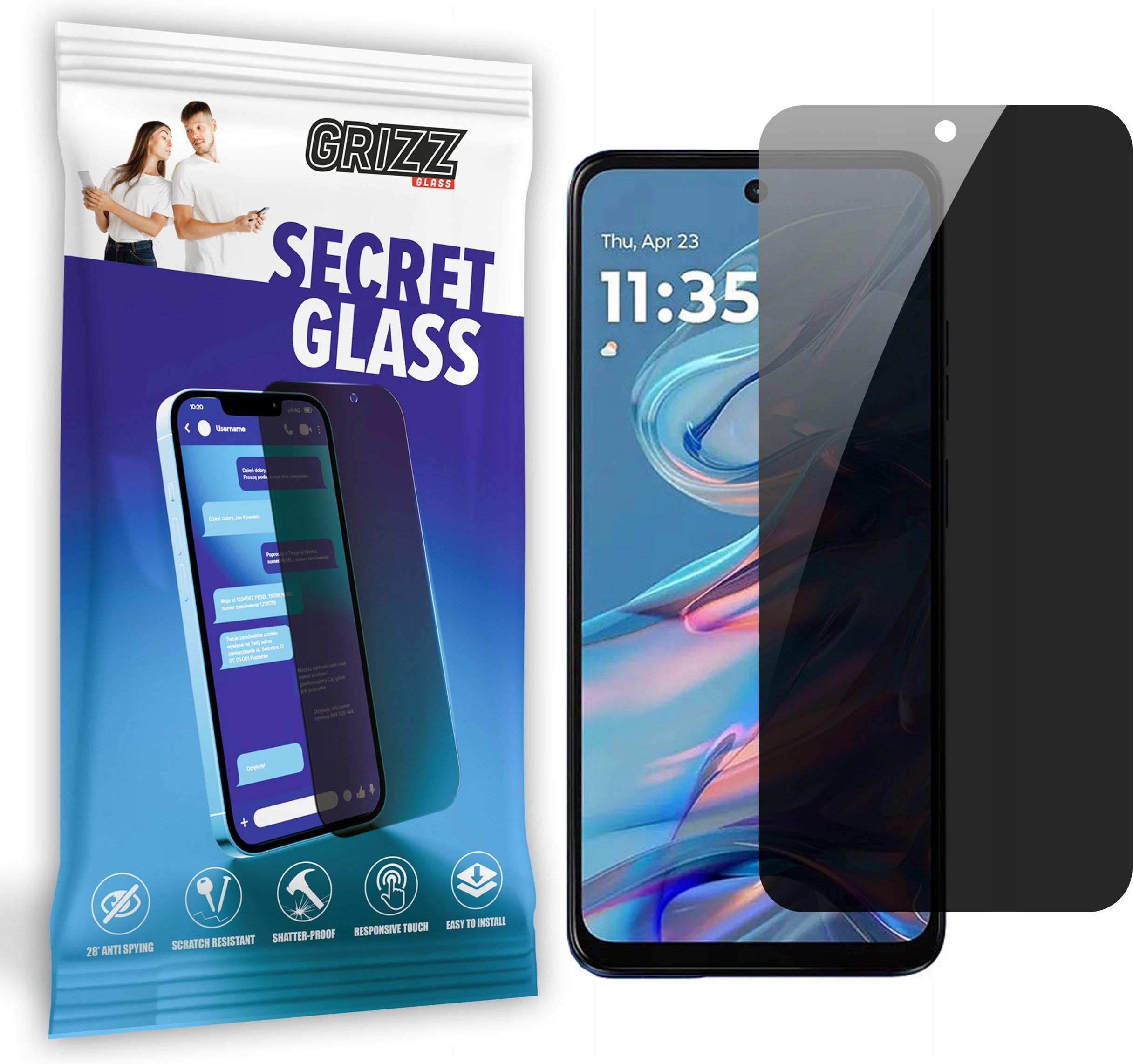 Grizzprotector Szkło Prywatyzujące Do Motorola Moto G45 - Opinie i ceny ...