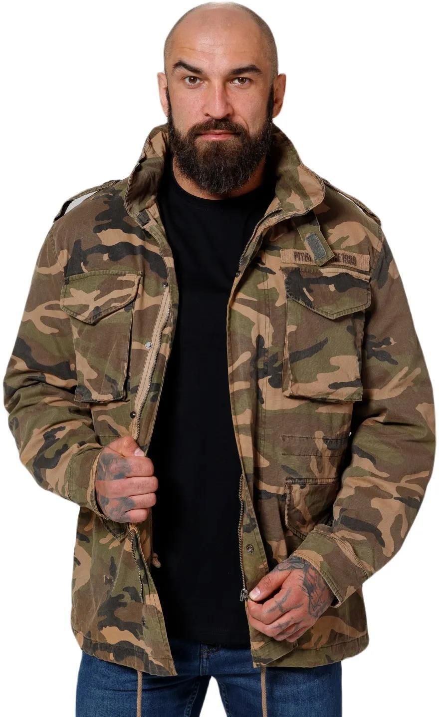 Kurtka Pit Bull M65 Military Jacket '24 - Woodland Camo S - Ceny i opinie - Ceneo.pl