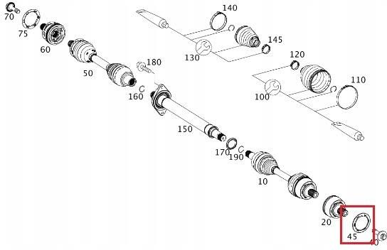 Mercedes Pierscien Dystansowy Przegubu Polosi A2463370059 - Opinie i ...