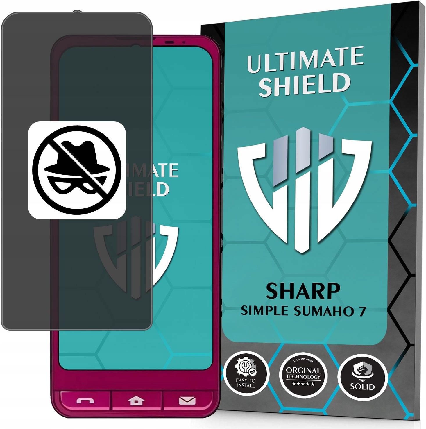 Ultimate Shield Najlepsze Szkło 5D Antyszpiegowskie Do Sharp Simple ...
