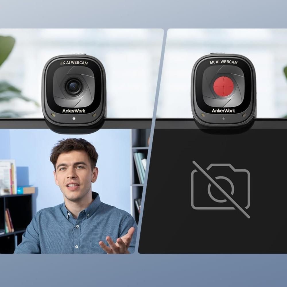 ANKER A3367011 Kamera internetowa AnkerWork C310 4K AI 12MP czarna ...