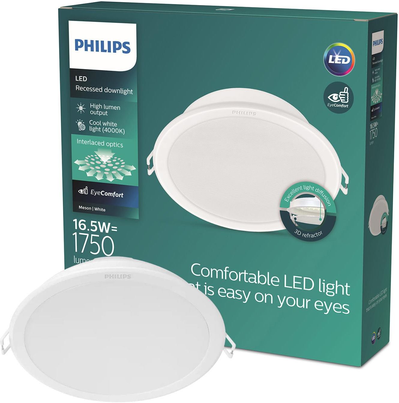 Philips MESON Oprawa Podtynkowa Wpuszczana LED 16.5W 4000K 16.5cm ...