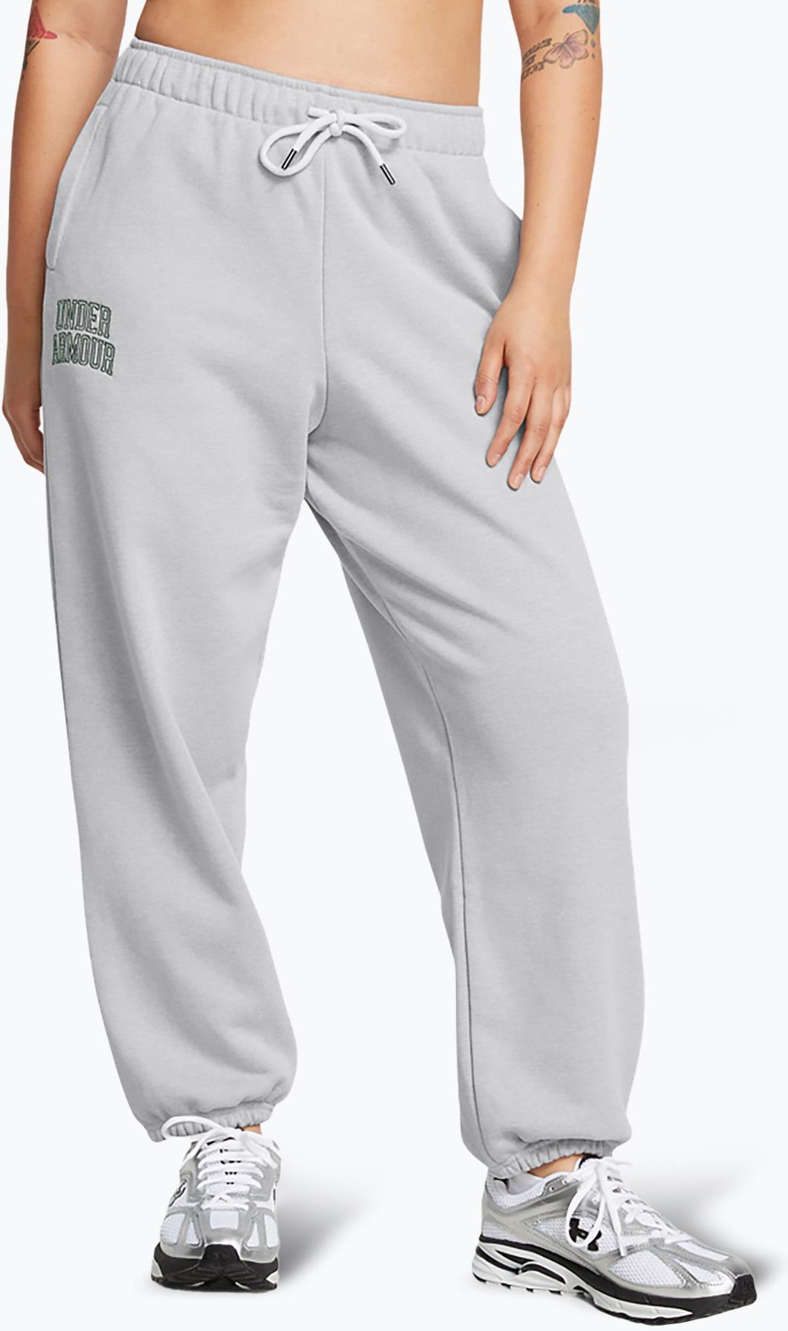 Under Armour Spodnie Damskie Icon Heavyweight Terry Oversized Mod Gray ...
