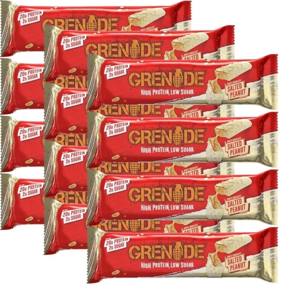 Grenade Baton proteinowy, orzeszki ziemne z białą czekoladą - 12 sztuk ...