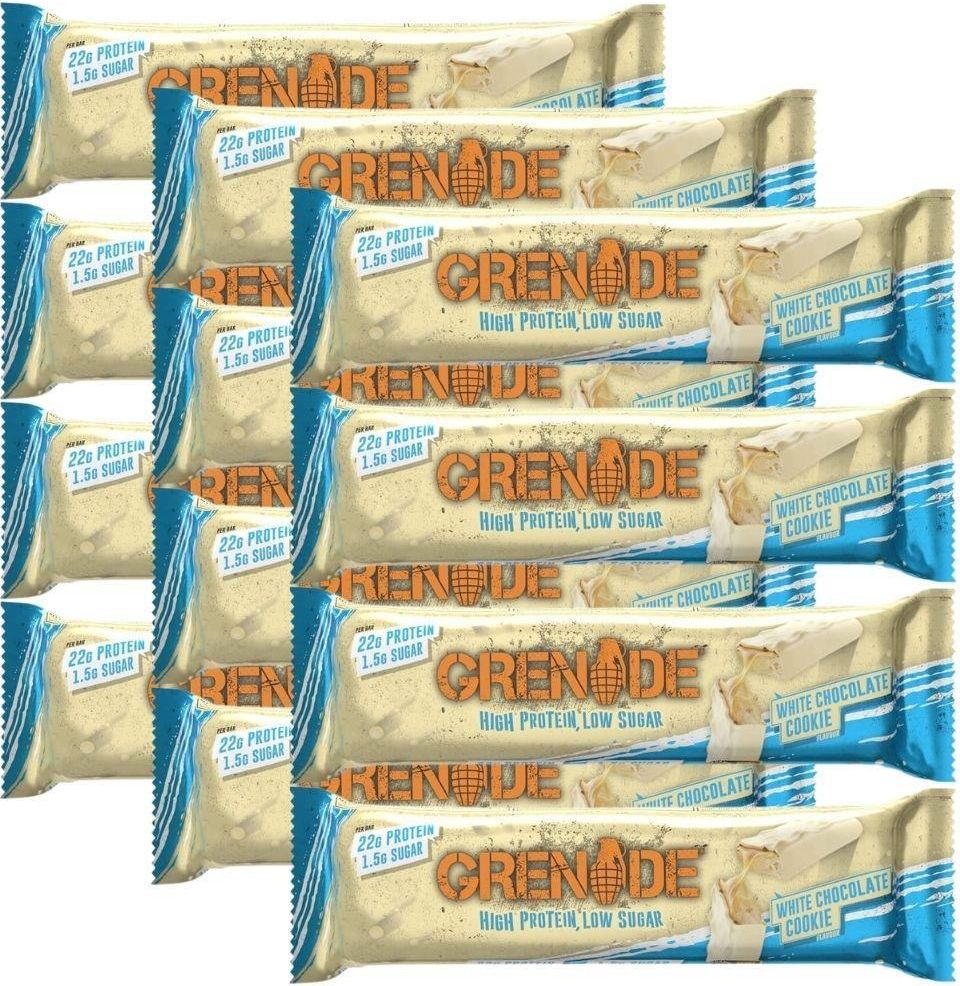 Grenade Baton proteinowy, ciasteczko z białą czekoladą - 12 sztuk ...