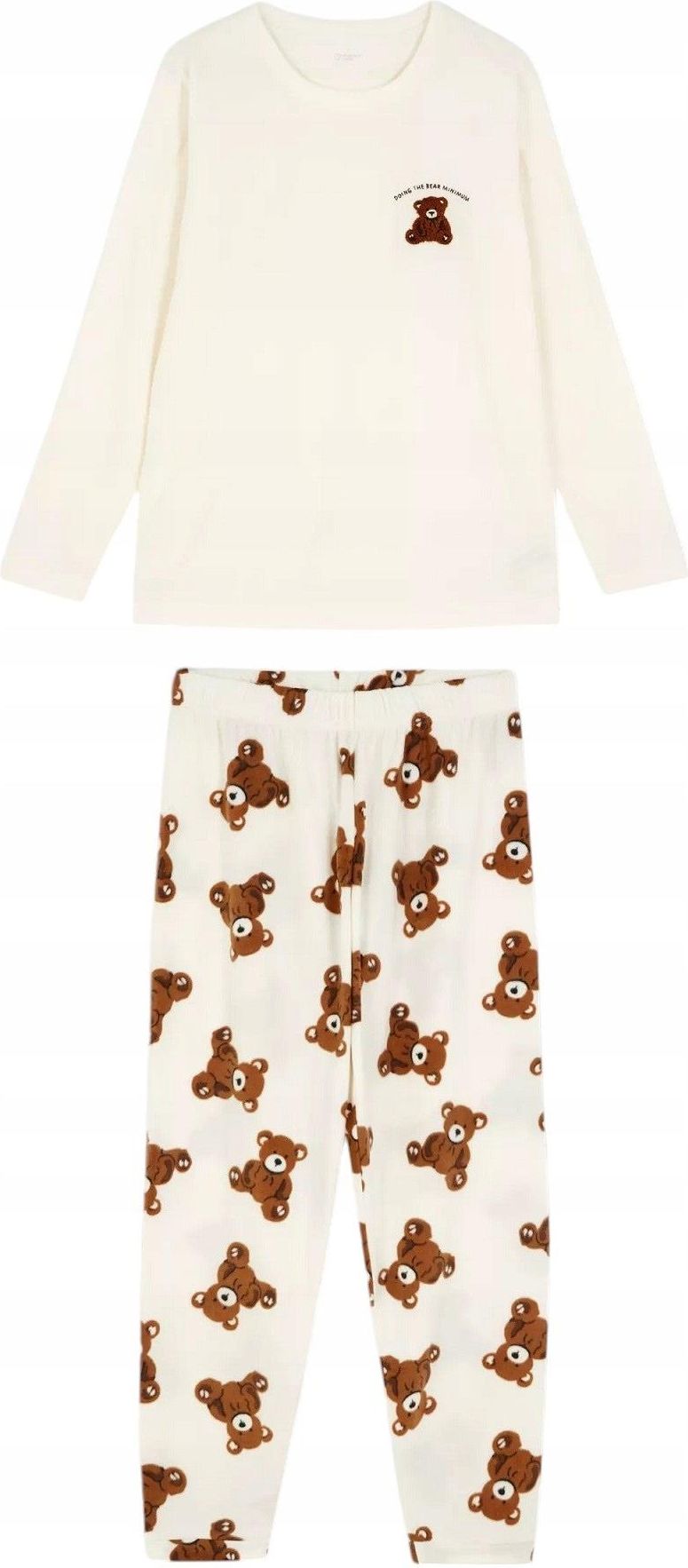 Primark śmietankowa, ciepła piżama damska Teddy Bear misie M - Ceny i ...