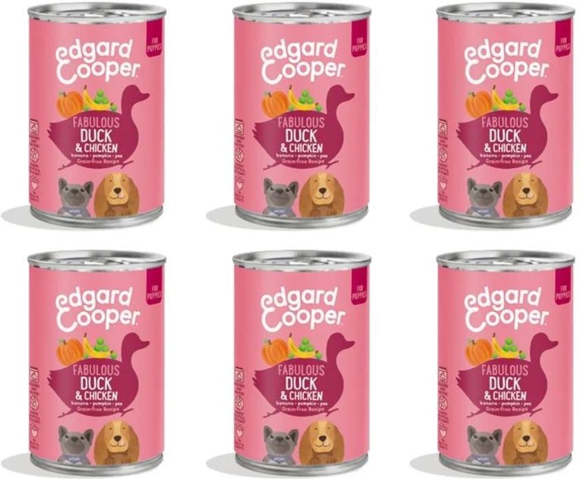 Karma Edgard Cooper Duck & Chicken Puppy Wet Food 6x400g - Ceny i ...