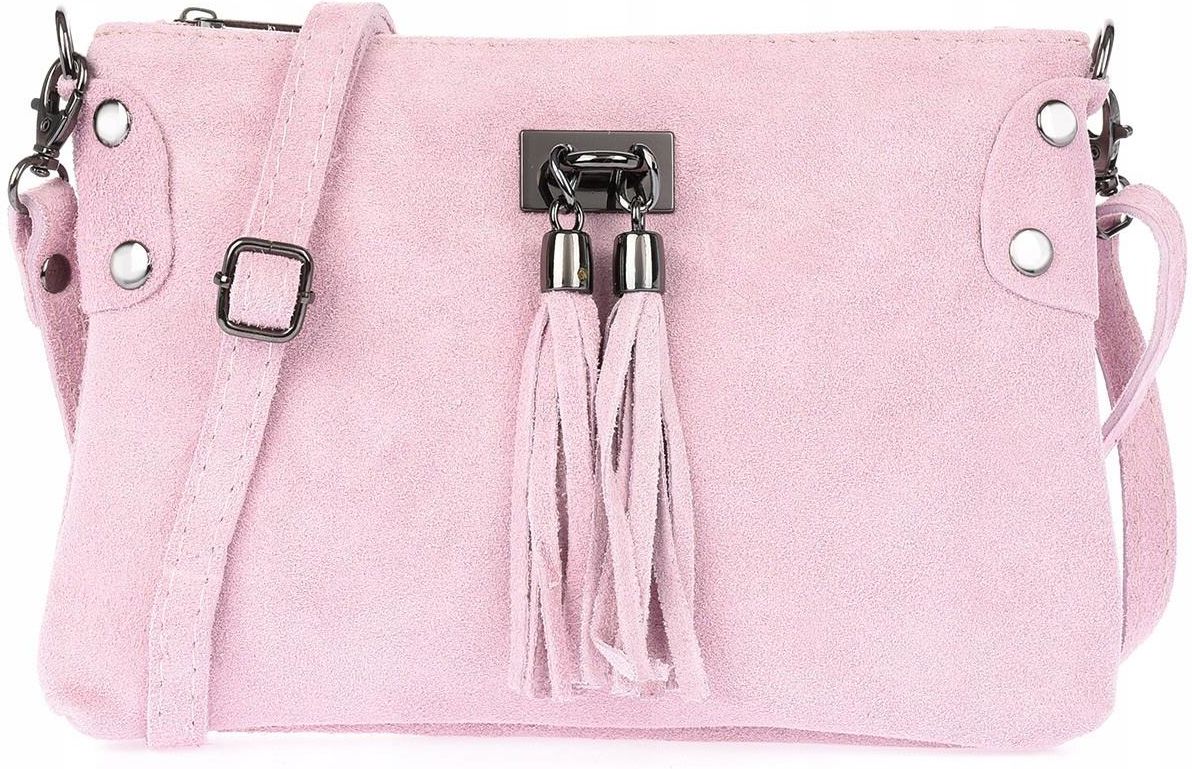 Torebka damska mała wizytowa zamszowa miękka pasek - Ceny i opinie ...