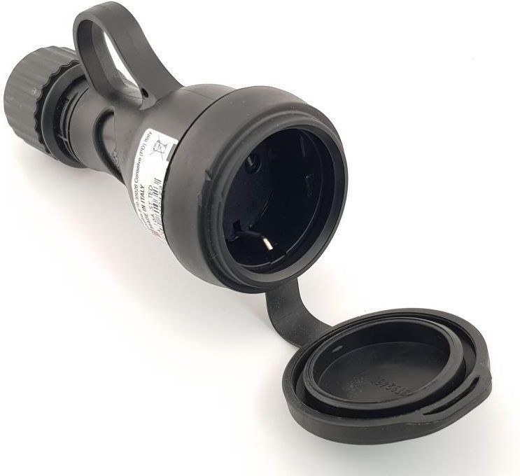 Gniazdo elektryczne F-Elektro Gniazdo Gumowe Przenośne Z Klapką16A 230V Uchem Schuko 81032 ...