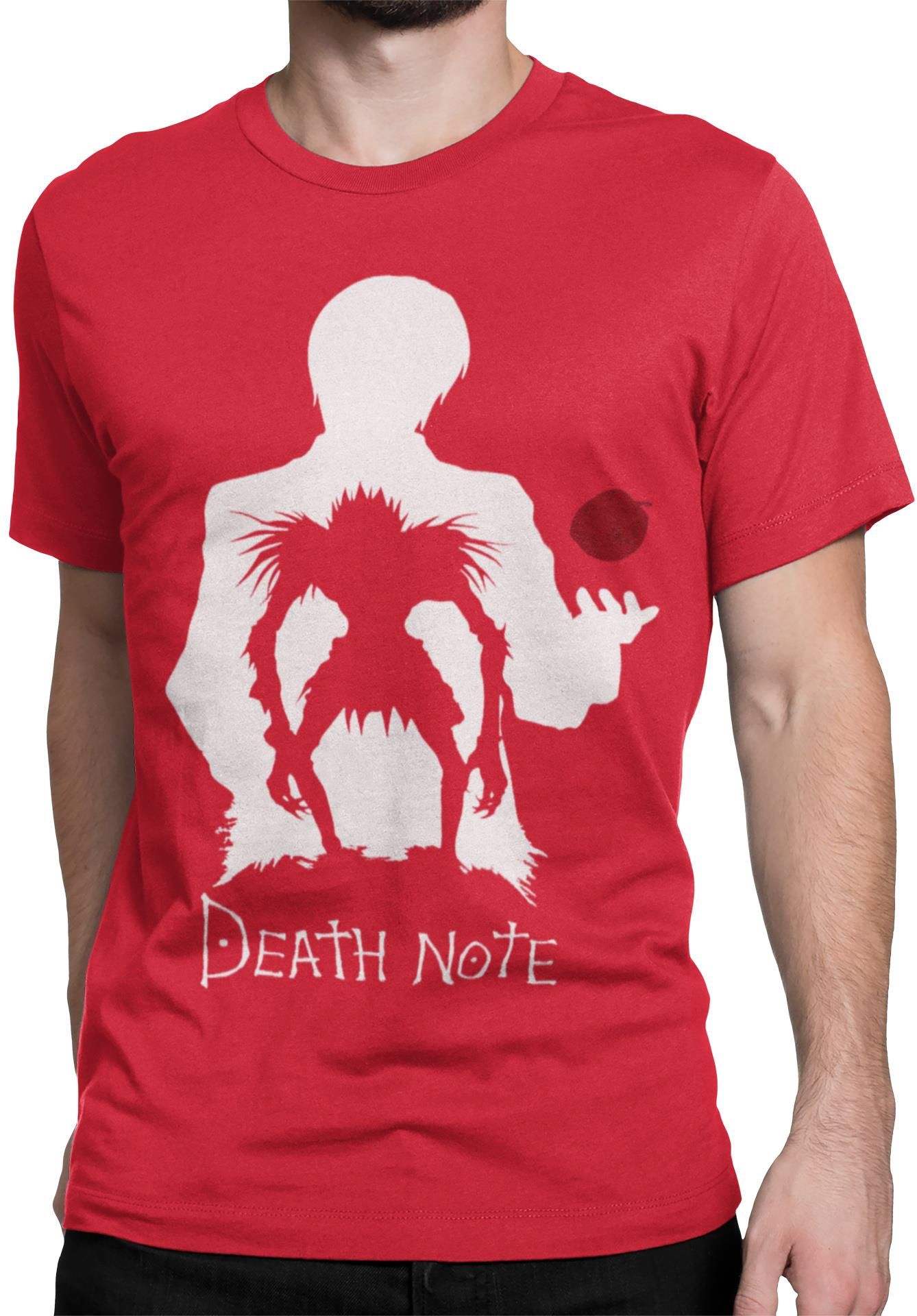 Death Note Silhouette Anime Manga Shinigami Book Apple Shirt deathnote ...