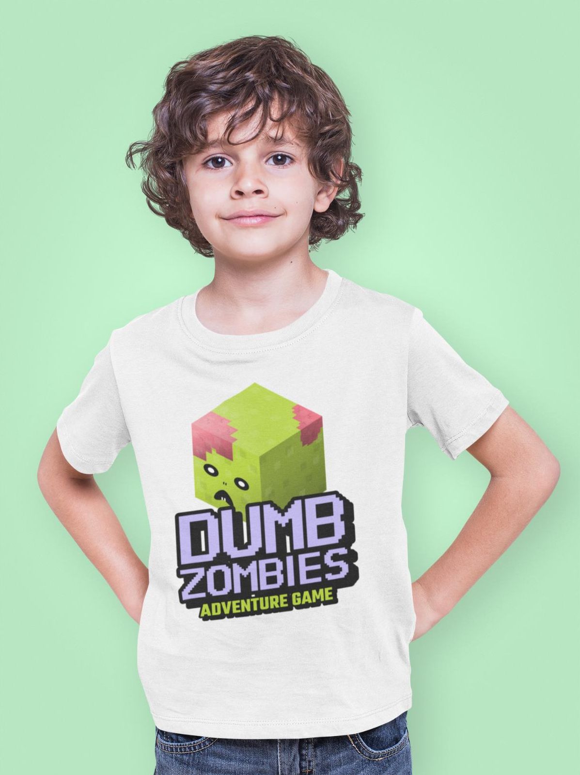 Bio T-Shirt Jungen Minecraft Minecity Dumb Zombie Game Block PC Shirt ...