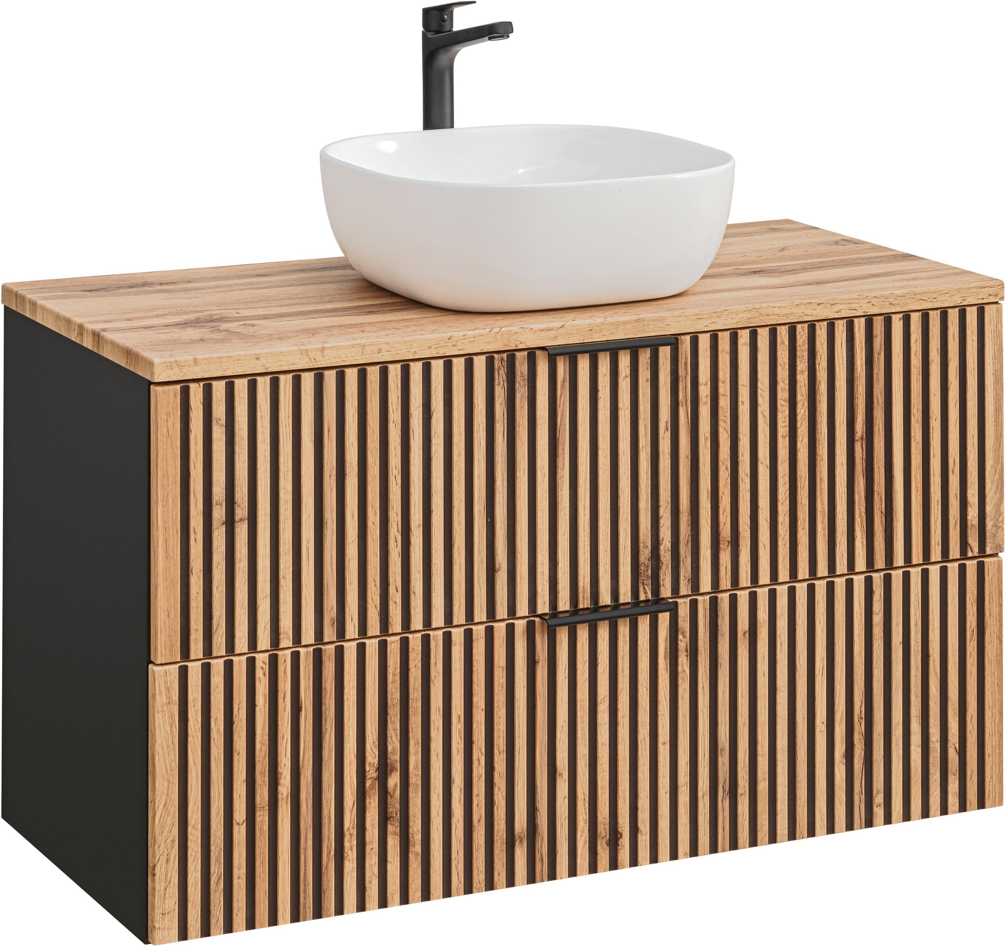 Comad Szafka 100 Cm Xilo Black Wotan Z Umywalką Smile - Opinie i ...