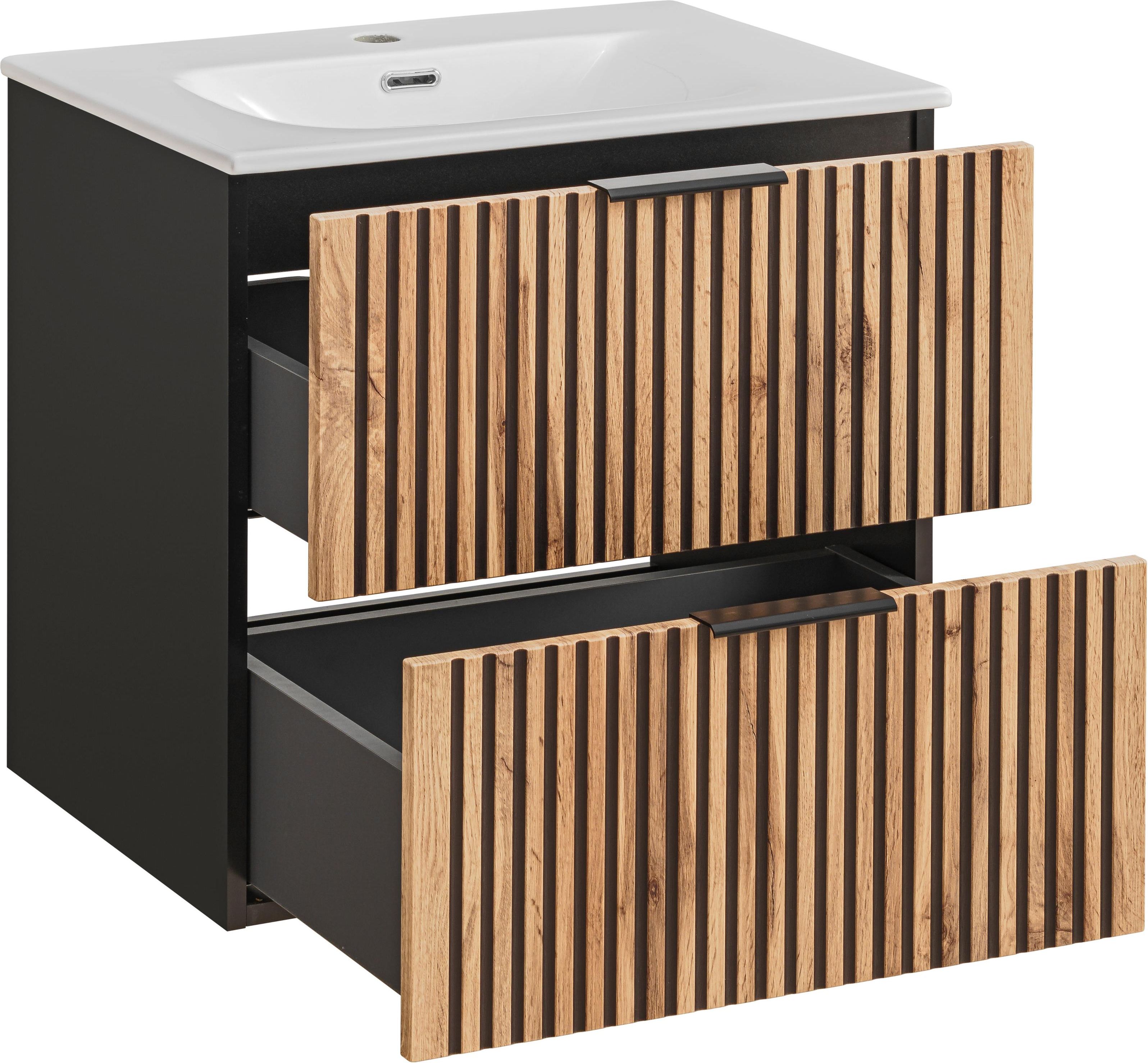 Comad Szafka Z Umywalką 60 Cm Xilo Black Wotan - Opinie i atrakcyjne ...