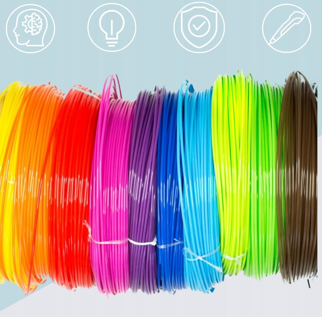 Pisak 3D FILAMENT DO DŁUGOPISU 3D HIKEY PLA WKŁADY 200M 40 KOLORÓW 3D PEN KOLOROWE - Opinie i ...