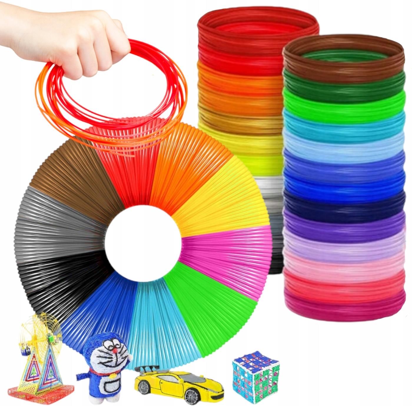 Pisak 3D FILAMENT DO DŁUGOPISU 3D HIKEY PLA WKŁADY 200M 40 KOLORÓW 3D PEN KOLOROWE - Opinie i ...