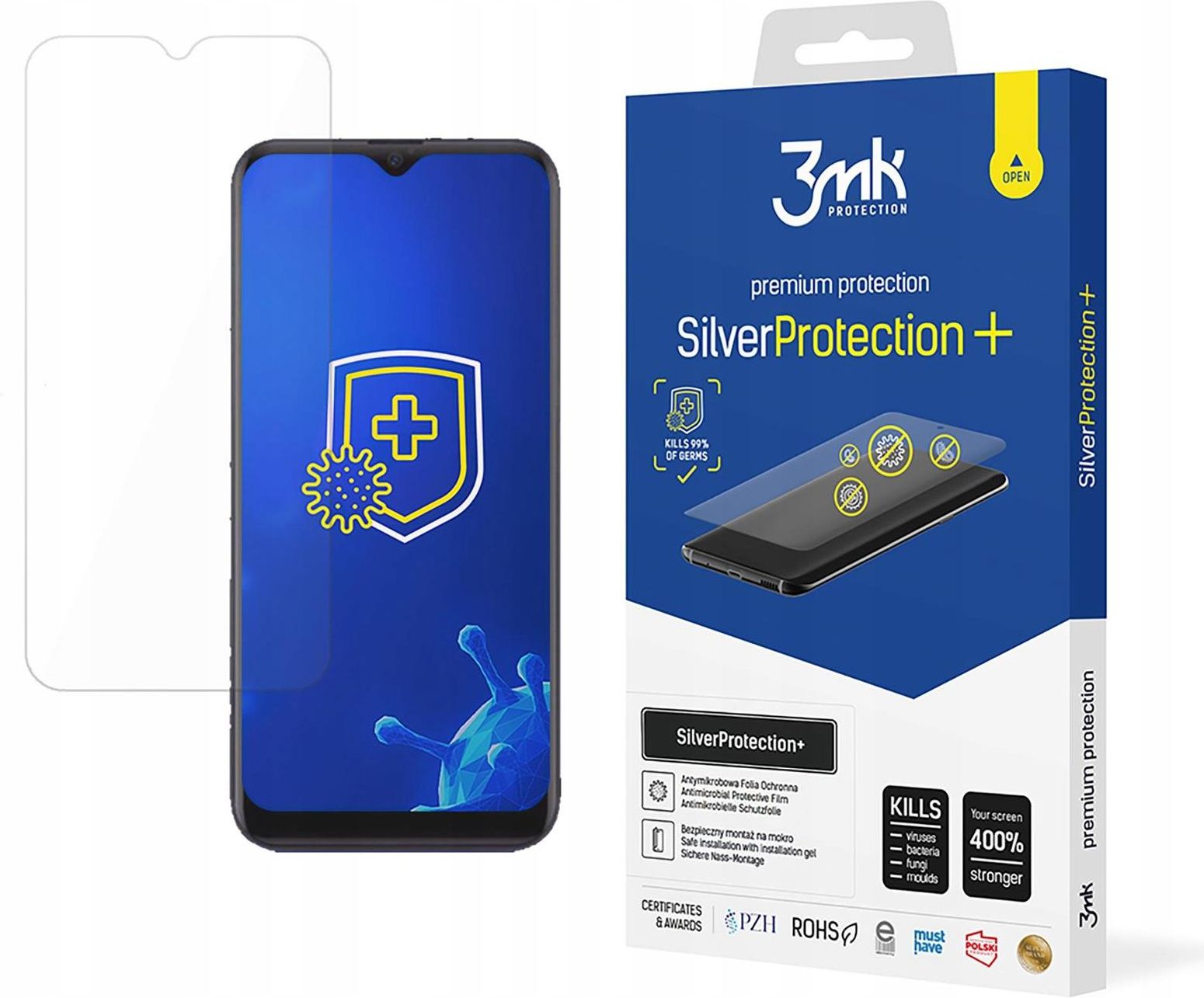 Antymikrobowa Folia Ochronna Na Ekran Spc Gen Plus 3Mk Silverprotection ...