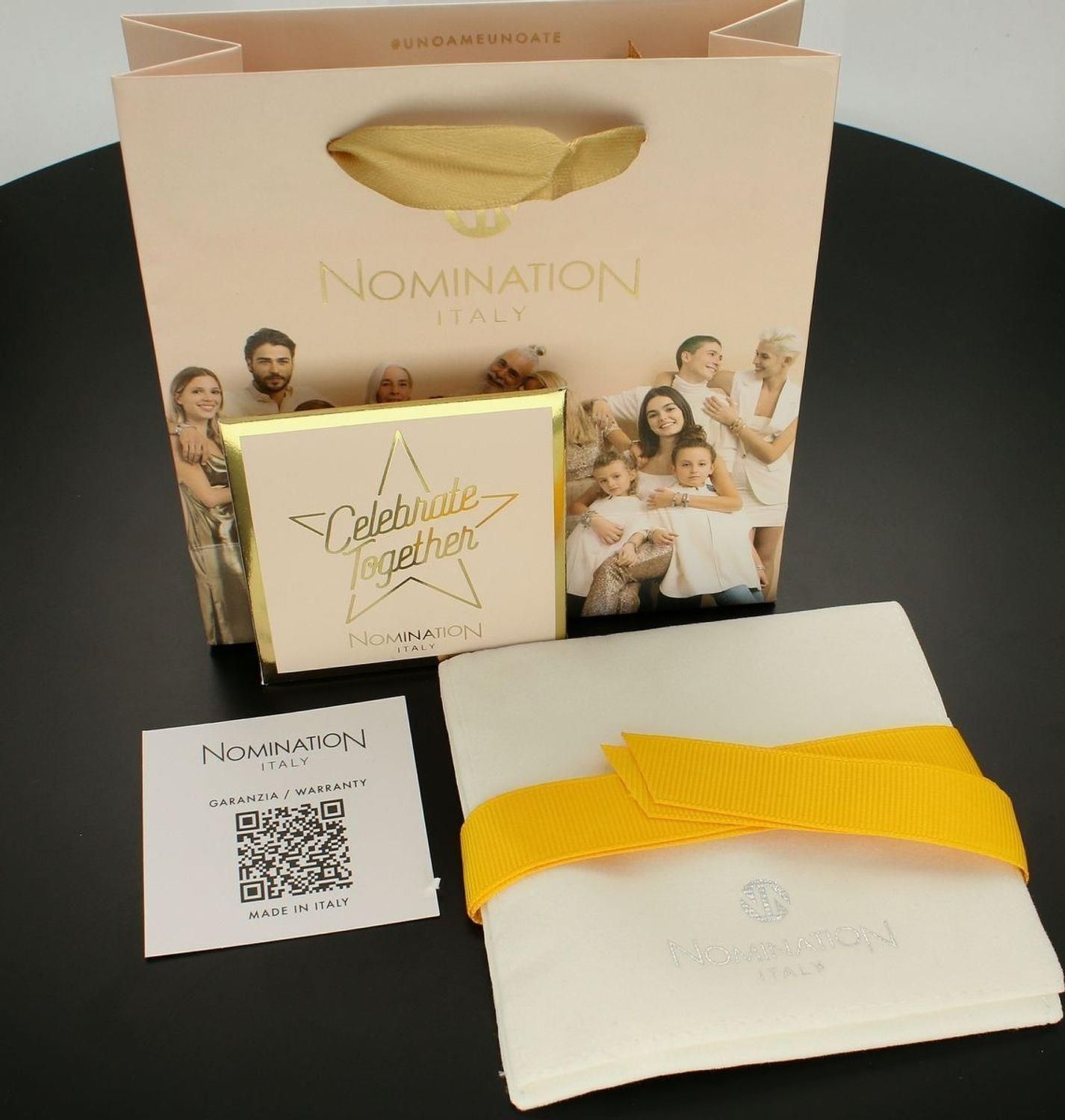 Nomination Link 18K zawieszka złoto 'TATA' z łapą misia 030166 38 ...