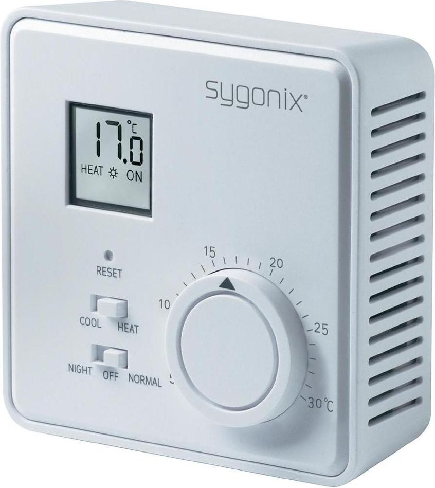 Sygonix Termostat pokojowy z wyświetlaczem 33988Q 5-30 °C biały matowy ...