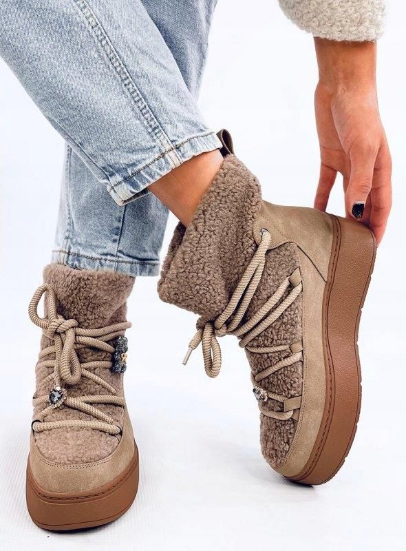 Botki śniegowce z barankiem REMATI KHAKI 40 - Ceny i opinie - Ceneo.pl