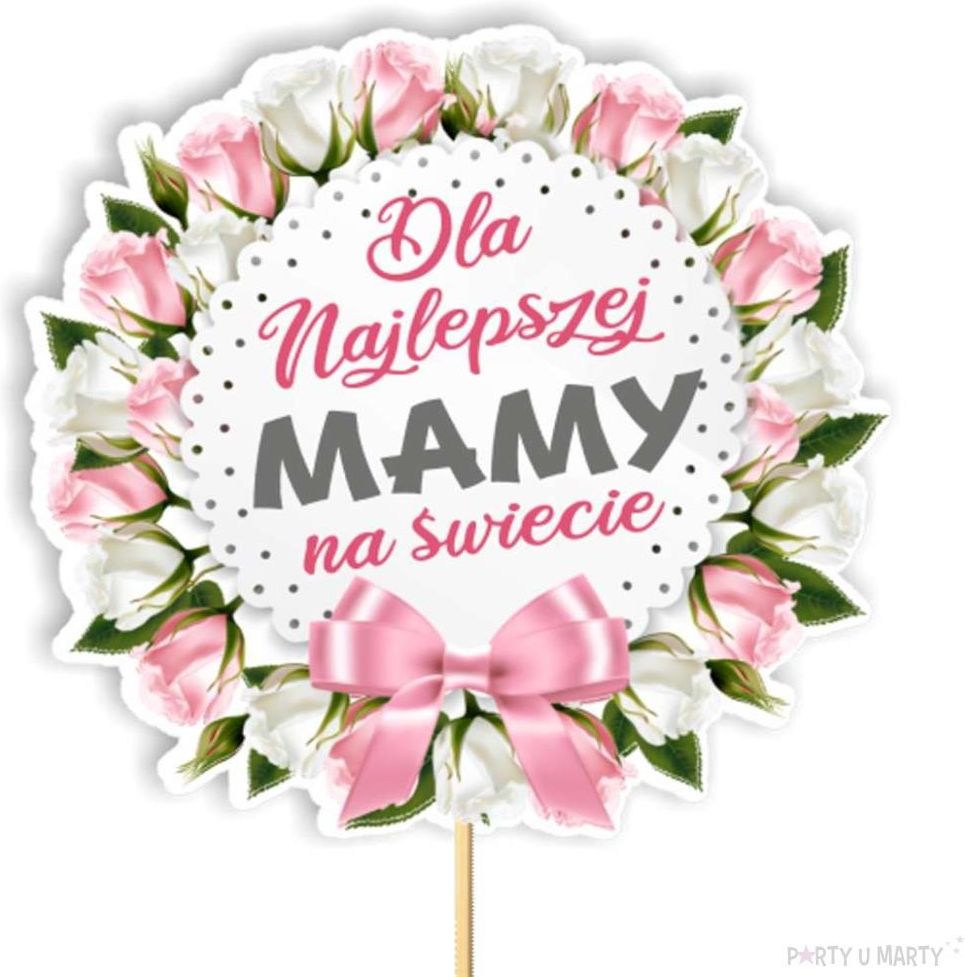 Enter-Tom Topper Papierowy Dzień Matki Dla Najlepszej Mamy 18cm ...