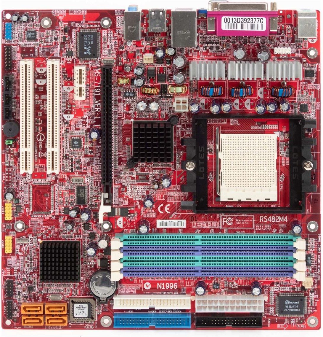 Podzespoły do laptopa Msi MS-7191 VER:1.1 RS482M4 Socket 939 Ddr PCIe ...