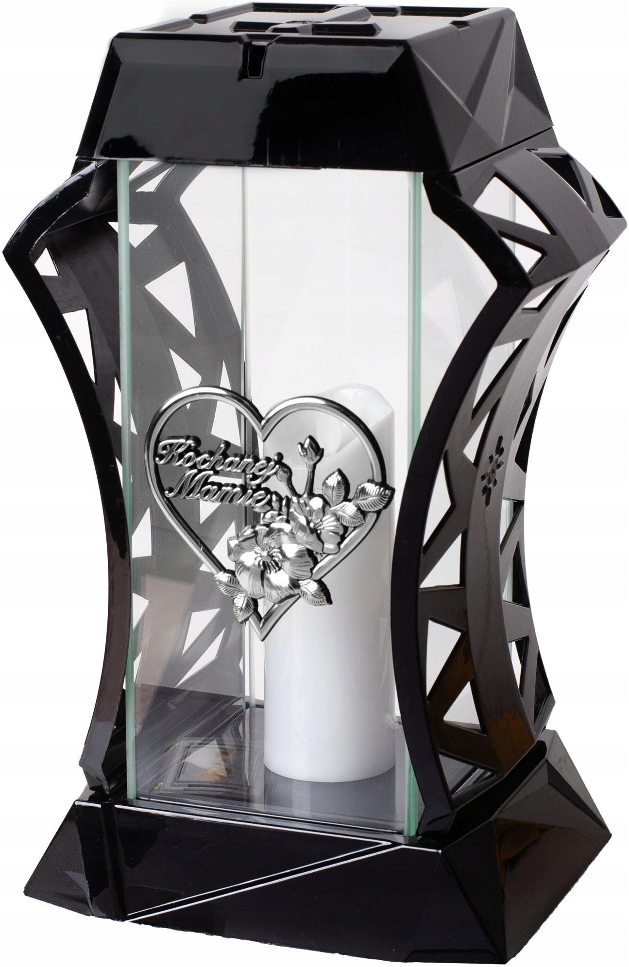 Gift4 Nowoczesny Znicz Czarny Ażurowy Z Napisami Kochanej Mamie ...