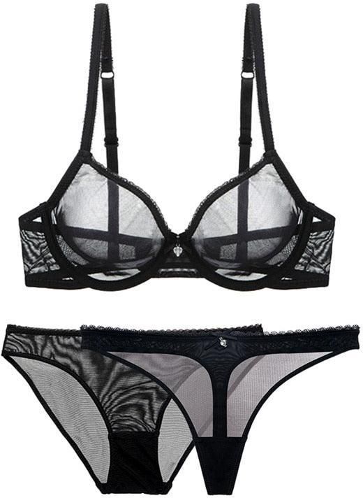 Prześwitujący komplet - Czarny 85D - Ceny i opinie - Ceneo.pl