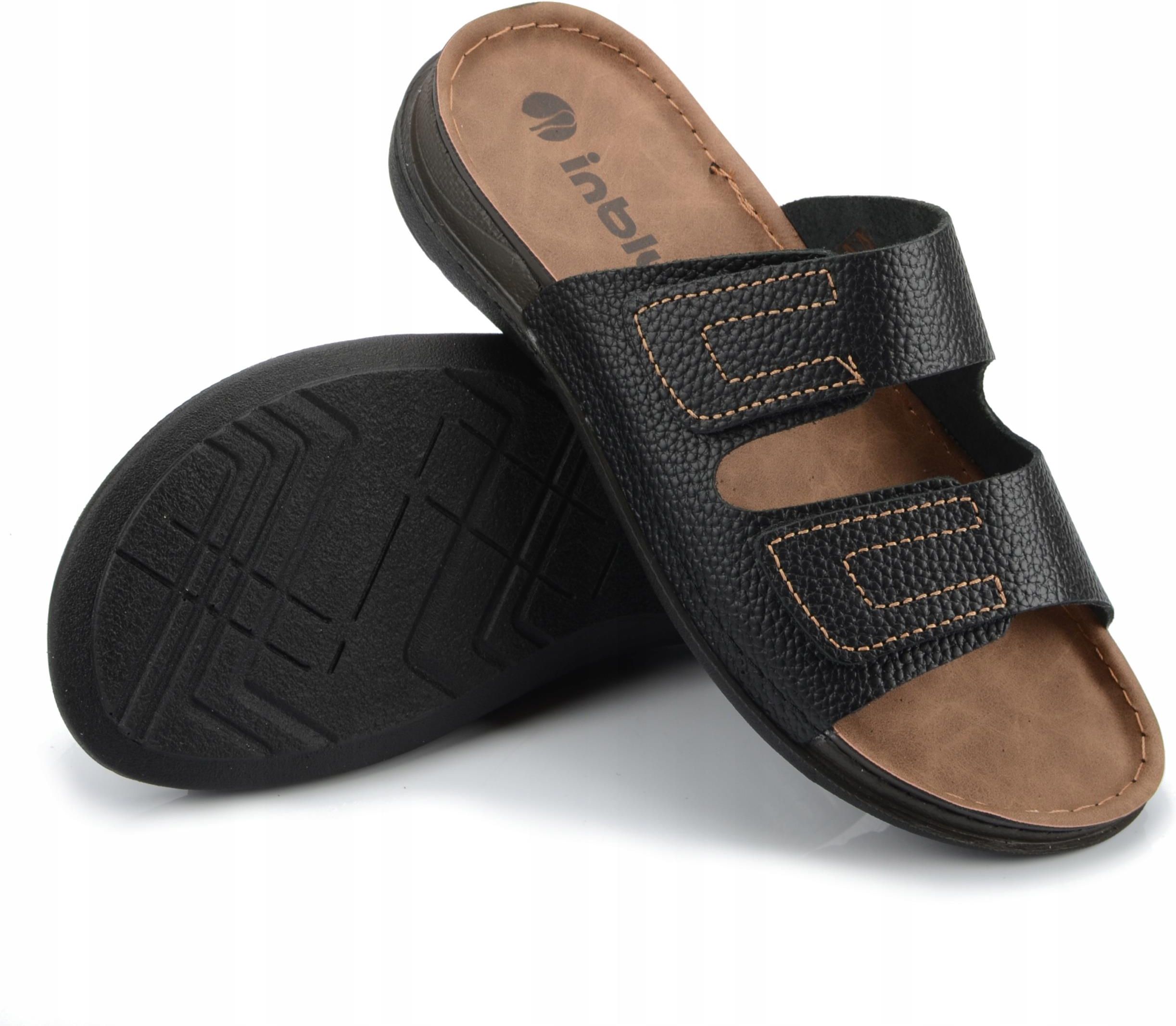 Klapki Inblu Męskie Letnie Rzepy Medyczne GV-02 Skórzane Odkryte 40 - Ceny i opinie - Ceneo.pl