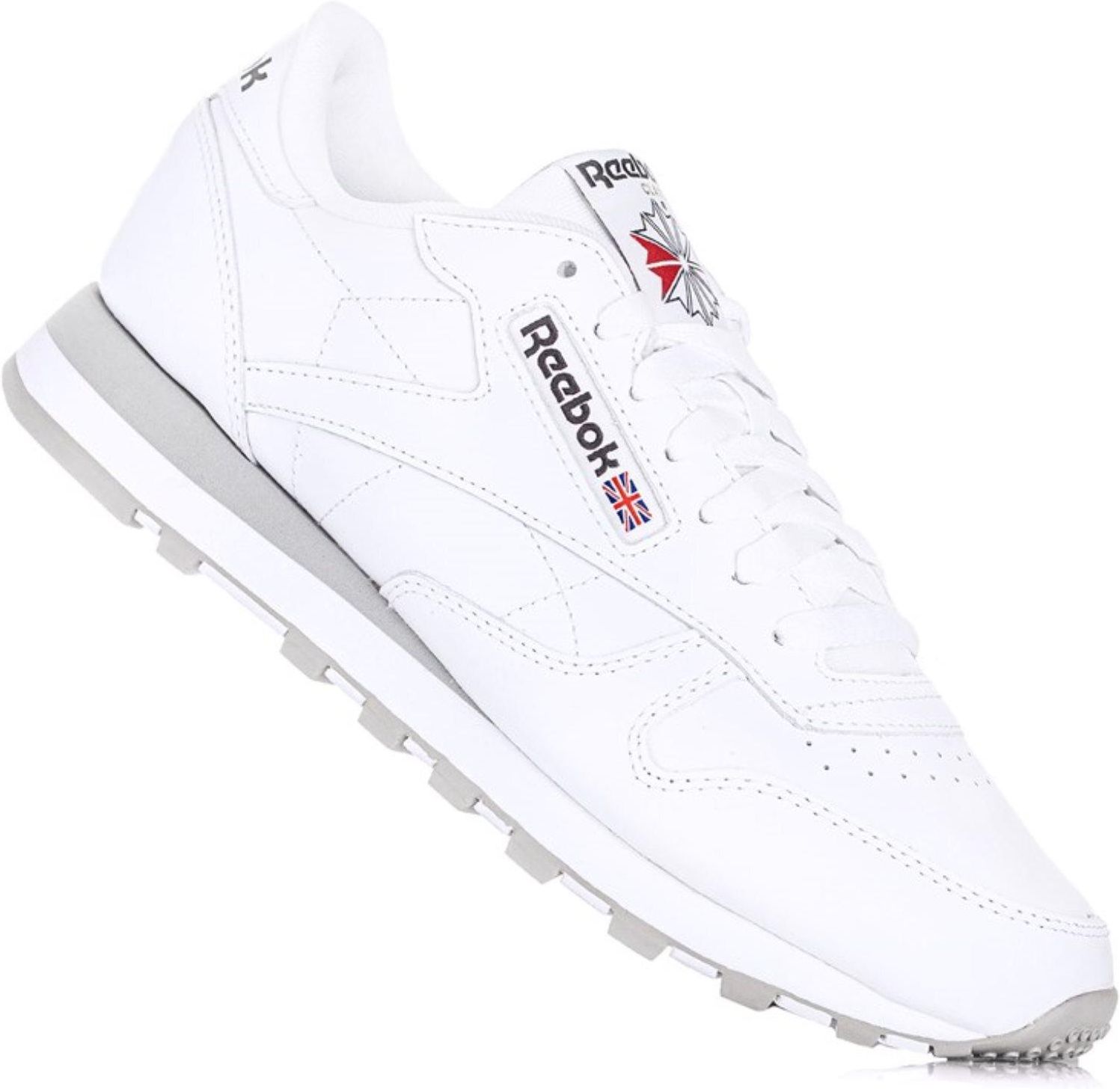 Reebok Classic Leather - Męskie sneakersy skórzane białe 100008789 ...