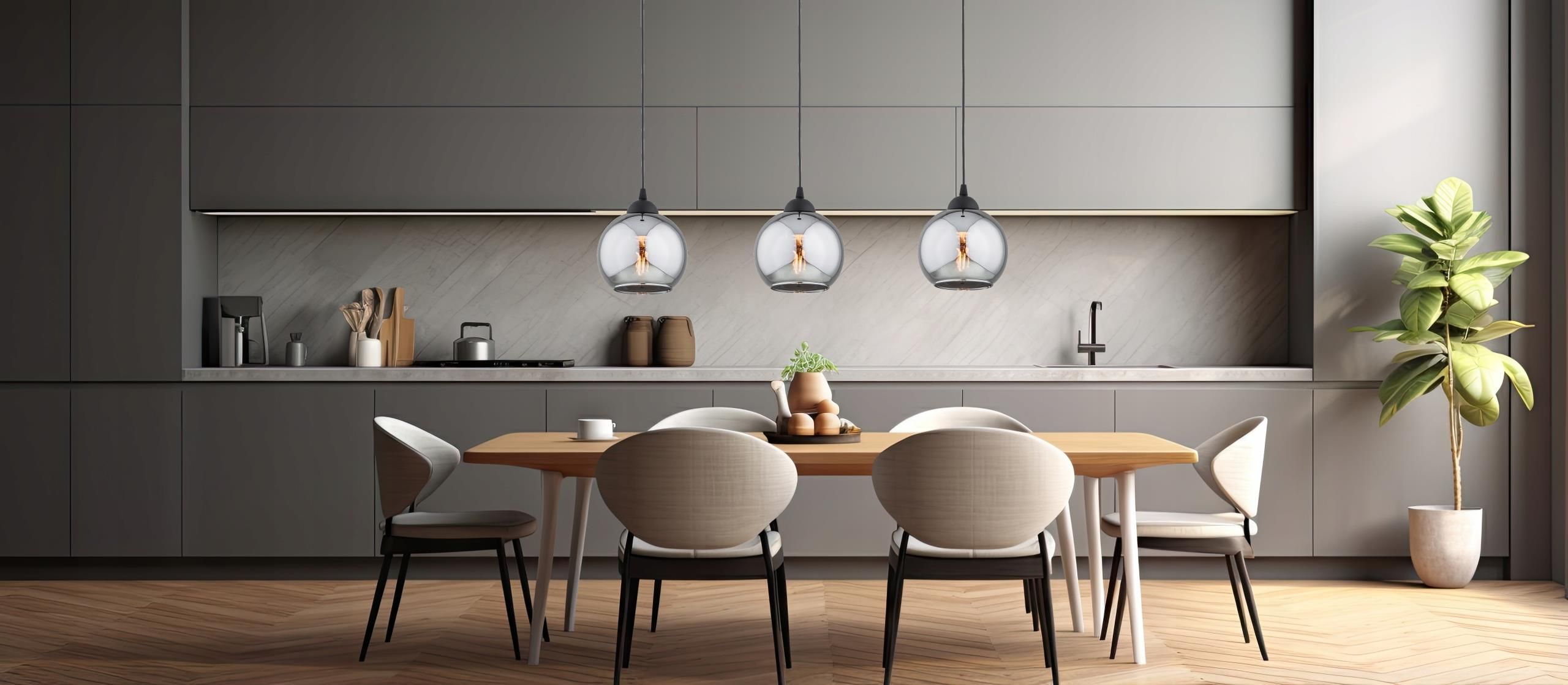 Lampa Wisząca Sufitowa Żyrandol Czarna Kula Chrom Dior Led E27 (Ne028 ...