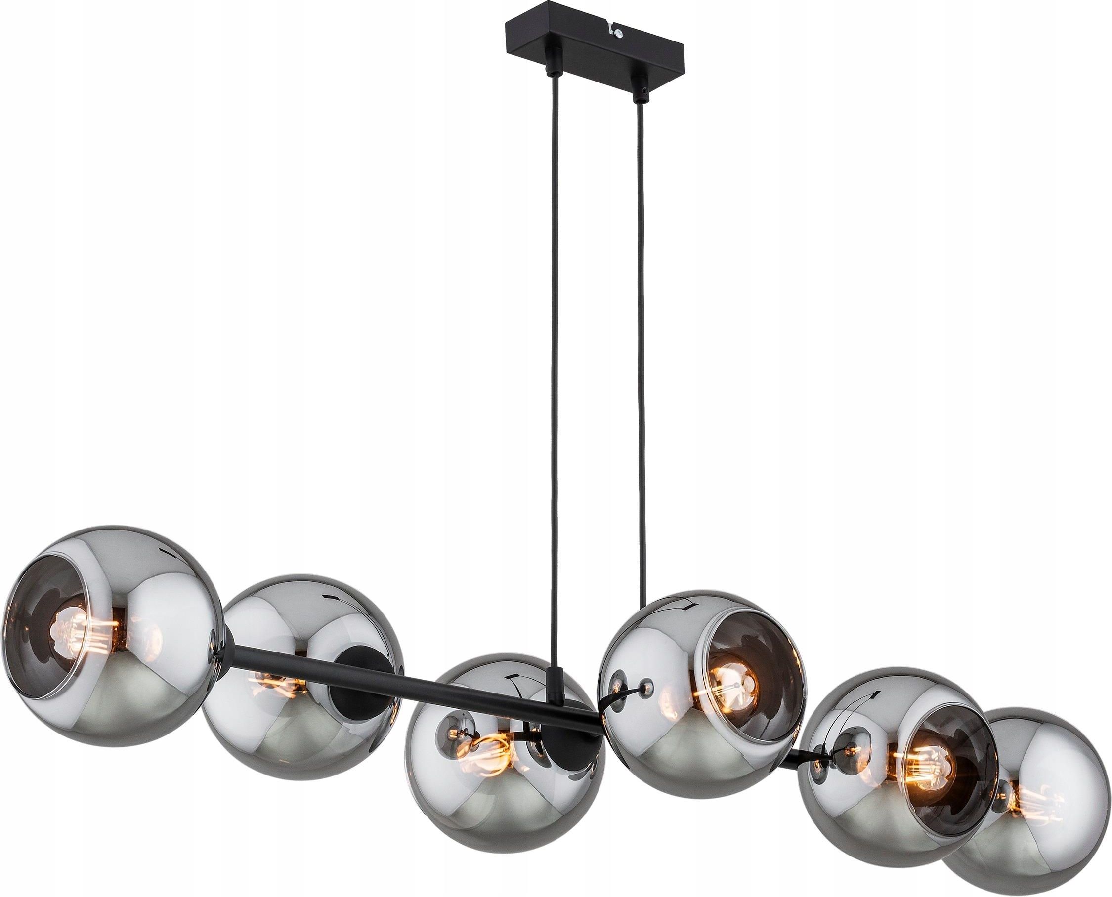Lampa Wisząca Sufitowa Żyrandol Czarna Kula Chrom Dior Led E27 (Ne09) - Opinie i atrakcyjne ceny ...